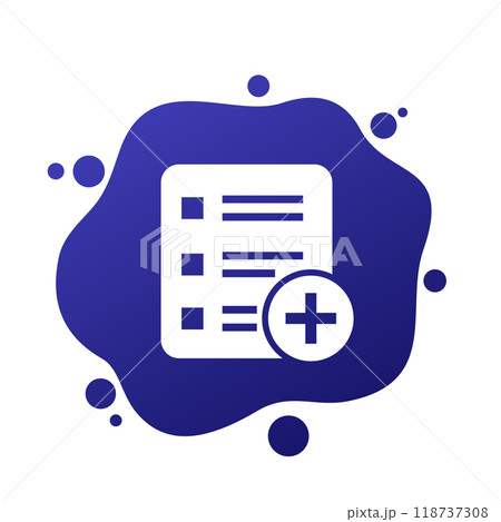 add new task vector icon for webのイラスト素材 [118737308] - PIXTA