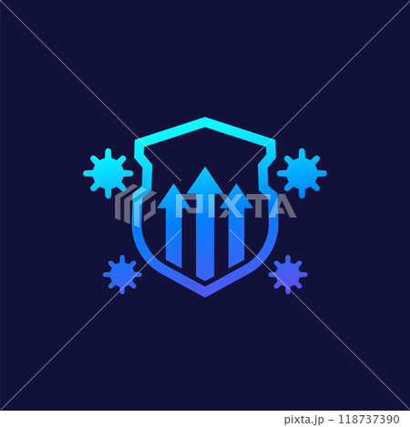immune booster icon, boost immune systemのイラスト素材 [118737390] - PIXTA
