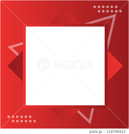 abstract red frame on a background of a flat...のイラスト素材 [118790822] - PIXTA