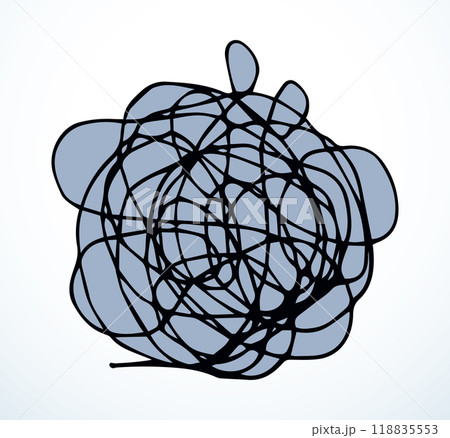 Unravel the tangled tangle. Vector drawingのイラスト素材 [118835553] - PIXTA