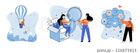 Thought process vector illustration....のイラスト素材 [118873915] - PIXTA