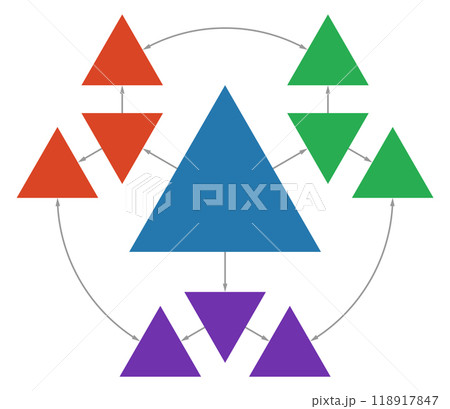 Infographic diagram template. Connection chart....のイラスト素材 [118917847 ...