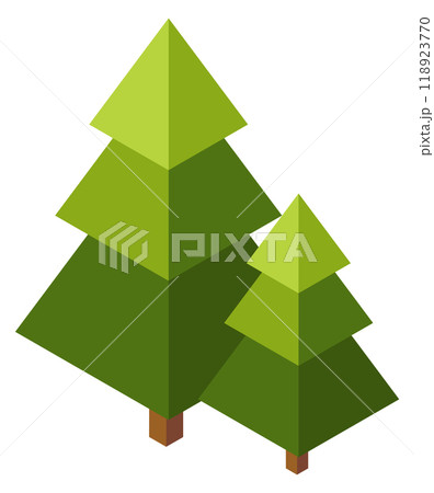 Isometric pines icon. Woodland symbol. Forest...のイラスト素材 [118923770] - PIXTA
