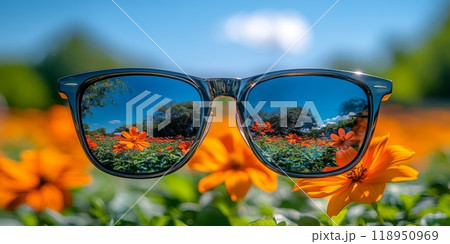 Focused perspective through a pair of...のイラスト素材 [118950969] - PIXTA