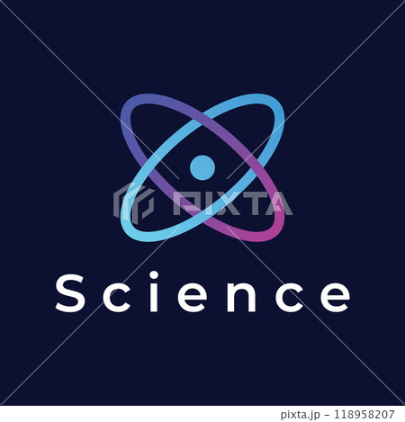 Modern science particle or molecule element...のイラスト素材 [118958207] - PIXTA
