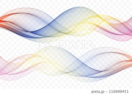 Transparent abstract wavy element. Flow of...のイラスト素材 [118999451] - PIXTA
