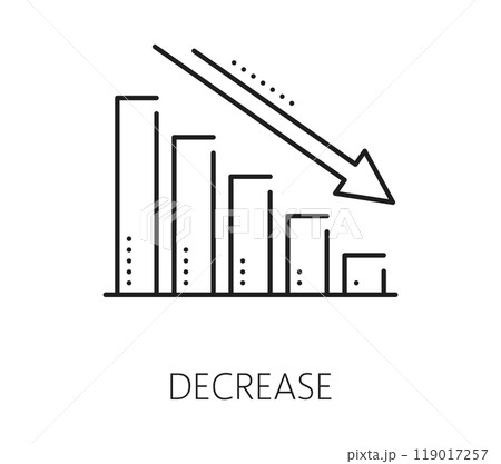 Finance data analytics, decrease graph line...のイラスト素材 [119017257] - PIXTA
