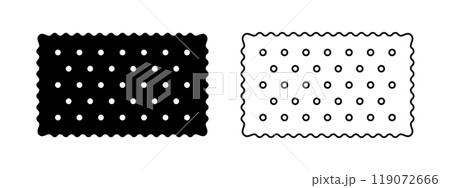 Set of whole rectangular cracker icons. Sweet...のイラスト素材 [119072666] - PIXTA
