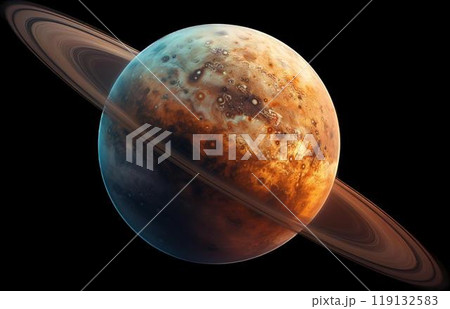 Alien Planet with Rings, Saturnのイラスト素材 [119132583] - PIXTA