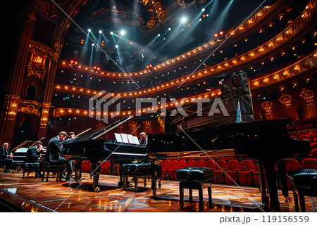 Group of musical instruments classical grand...のイラスト素材 [119156559] - PIXTA