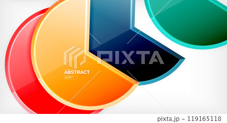 Trendy round shapes with triangular angle...のイラスト素材 [119165118] - PIXTA