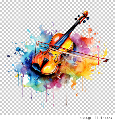 music watercolor background isolatedのイラスト素材 [119185323] - PIXTA