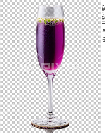 Idaho Huckleberry Bellini Flute glass with...のイラスト素材 [119285907] - PIXTA
