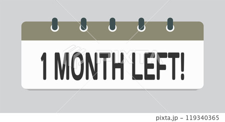 Countdown weekly calendar icon - 1 month leftのイラスト素材 [119340365] - PIXTA