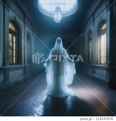 Ghost, specter, spirit, Halloween ghost, scary...のイラスト素材 [119347976 ...