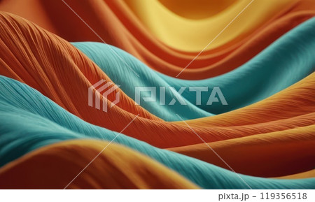 Abstract color fabric cloth waves background....のイラスト素材 [119356518] - PIXTA