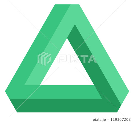 Impossible triangle logo. Minimal geometric...のイラスト素材 [119367208] - PIXTA