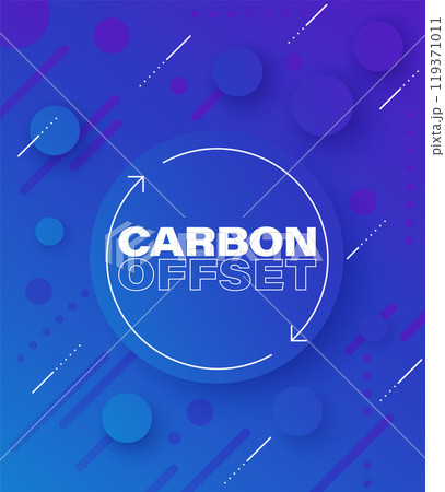 Carbon offset vector banner designのイラスト素材 [119371011] - PIXTA