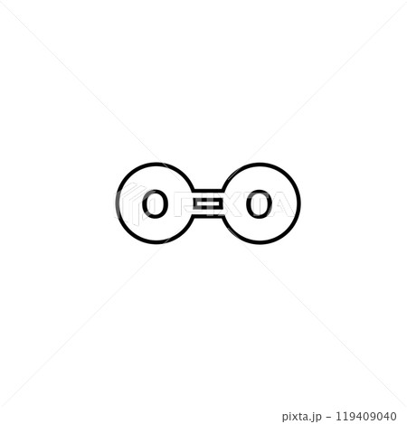 Oxygen molecule icon.のイラスト素材 [119409040] - PIXTA