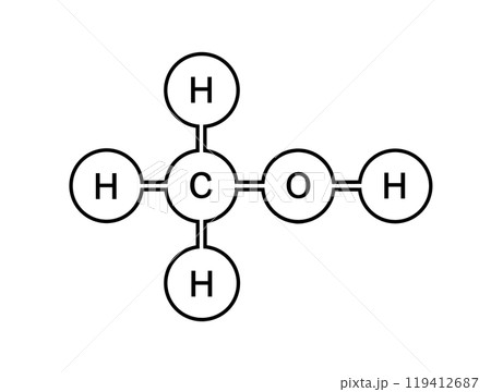 methanol molecule iconのイラスト素材 [119412687] - PIXTA