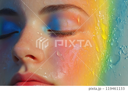 Sunlit Beauty: Cream on Moisturized Skinのイラスト素材 [119461133] - PIXTA