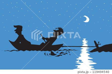 Vain efforts. Vector drawing sceneのイラスト素材 [119494540] - PIXTA