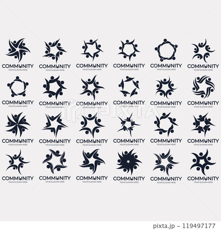 collection of abstract community logosのイラスト素材 [119497177] - PIXTA
