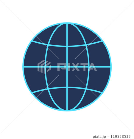 Y2k mesh earth shape, y2k geometric net pattern...のイラスト素材 [119538535 ...