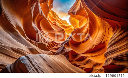 Beautiful Abstract background. orange caveのイラスト素材 [119601713] - PIXTA