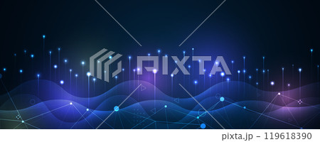Abstract digital light ray technology vector...のイラスト素材 [119618390] - PIXTA