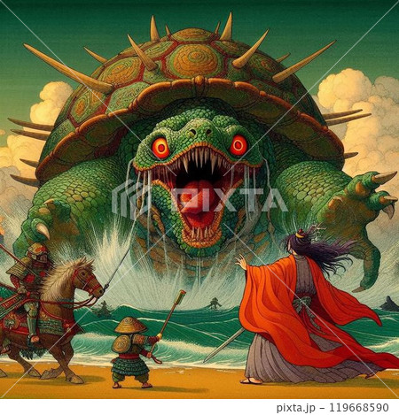 日本昔話・浦島太郎のイラスト素材 [119668590] - PIXTA