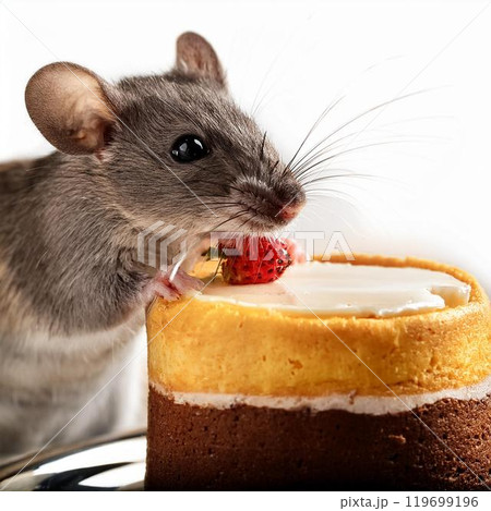Mouse Eating Cake Gif