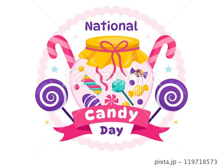 National Candy Day Vector Illustration on...のイラスト素材 [119718573] - PIXTA