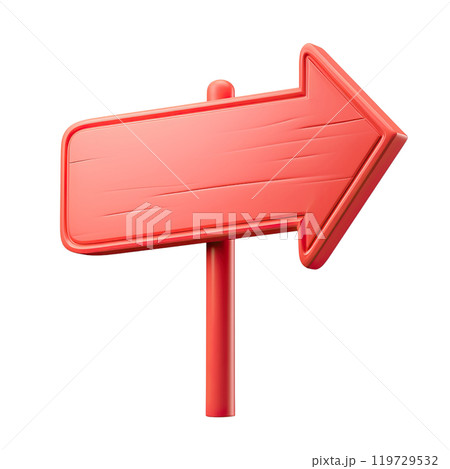 3D red pointer on transparent background....のイラスト素材 [119729532] - PIXTA
