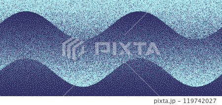 Blue winter background with dots like snow....のイラスト素材 [119742027] - PIXTA