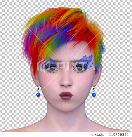 Female face up - Stock Illustration [119756332] - PIXTA