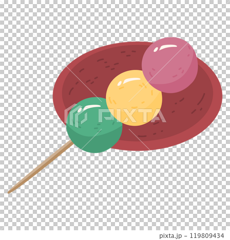 Three Color Dango Dessert Japanese Dangoのイラスト素材 [119809434] - PIXTA