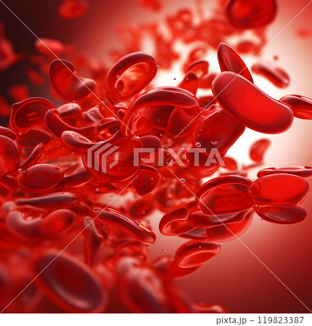 List the three main types of blood cells: red...のイラスト素材 [119823387] - PIXTA