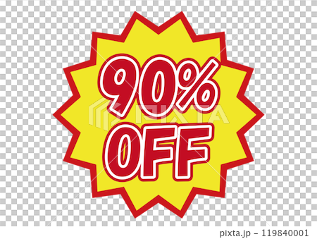 販促POP90％OFFのイラスト素材 [119840001] - PIXTA