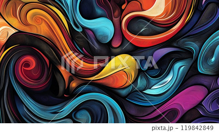 Detailed and lively abstract background design...のイラスト素材 [119842849 ...