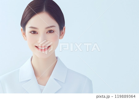 白衣を着た美しい女性・医者イメージ「AI生成画像」のイラスト素材 [119889364] - PIXTA