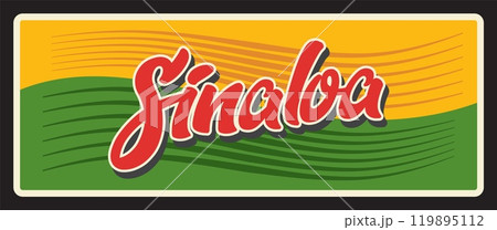 Mexico sign of Sinaloa, mexican travel plate....のイラスト素材 [119895112] - PIXTA