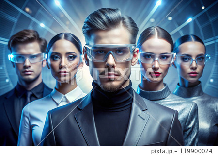 People in the future might wear AI-driven devicesのイラスト素材 [119900024 ...