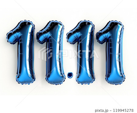 1111 letters on white background. Illustration...のイラスト素材 [119945278 ...