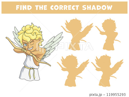 Laughing cartoon character Cupid blond naughty...のイラスト素材 [119955293 ...