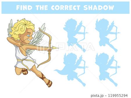 Laughing cartoon character Cupid blond naughty...のイラスト素材 [119955294 ...