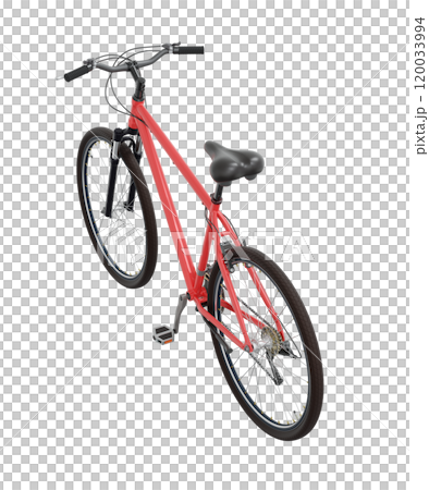 Red bicycle, side top view. Black leather...のイラスト素材 [120033994] - PIXTA