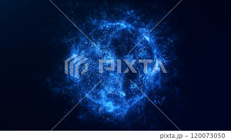 Abstract digital blue luminous core, atomic...のイラスト素材 [120073050] - PIXTA