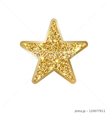 Gold glitter vector star. Golden sparcle. Amber...のイラスト素材 [120077611] - PIXTA