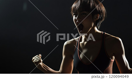 Female Expressing Anger in Dramatic Poseのイラスト素材 [120094049] - PIXTA